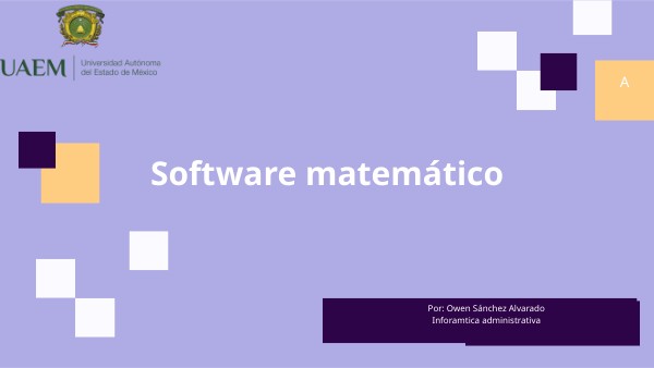 Presentación sobre software matemático