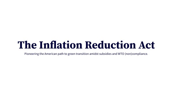 The Inflation Reduction Act - Marino