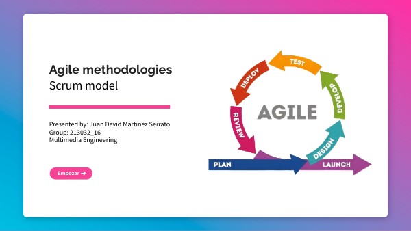 PRESENTATION AGILE METHODOLOGIES | Genially