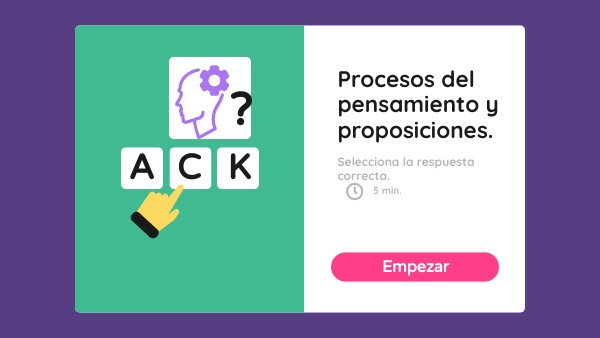 JUEGO Procesos del pensamiento y proposiciones | Genially
