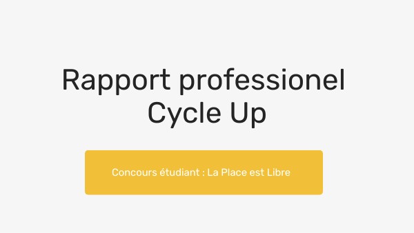 Présentation - Rapport d'alternance | Genially