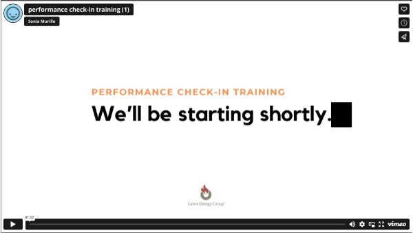 Performance Check-In Training
