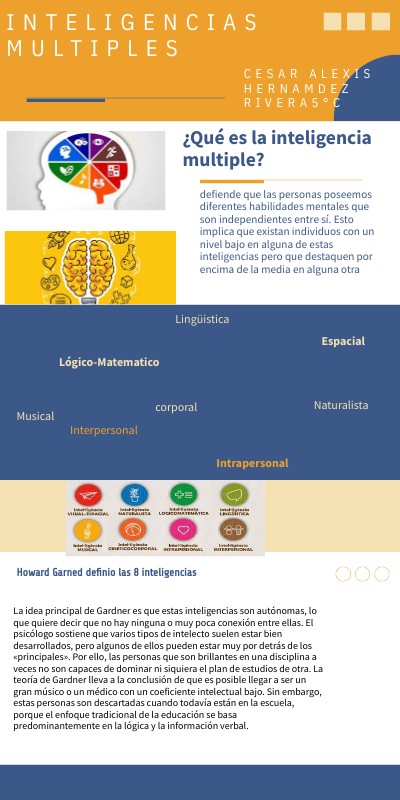infografia sobre la inteligencia multiple | Genially
