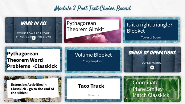 Choice Board 10/31-11/1