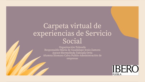 Proyecto integrador, Carpeta virtual
