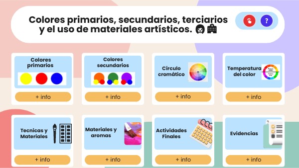 Colores primarios, secundarios , terciarios y uso materiales. | Genially