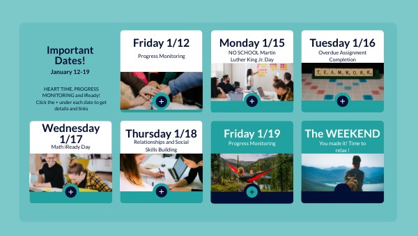 Weekly Reminders January12-19