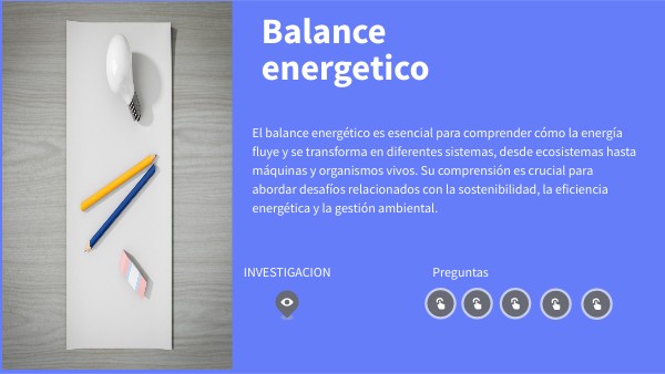 Balance energetico investigacion