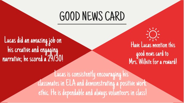 Good News Card: Lucas