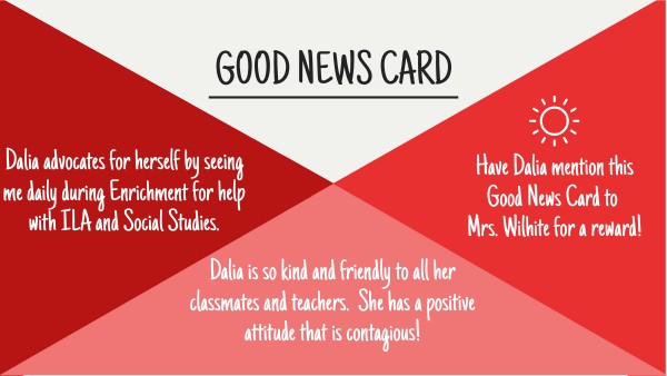 Good News Card: Dalia