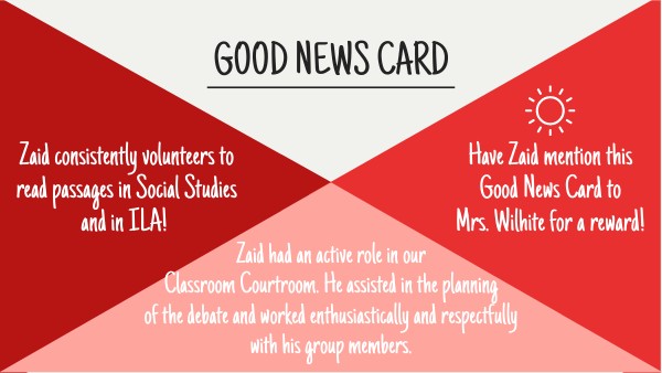 Good News Card: Zaid