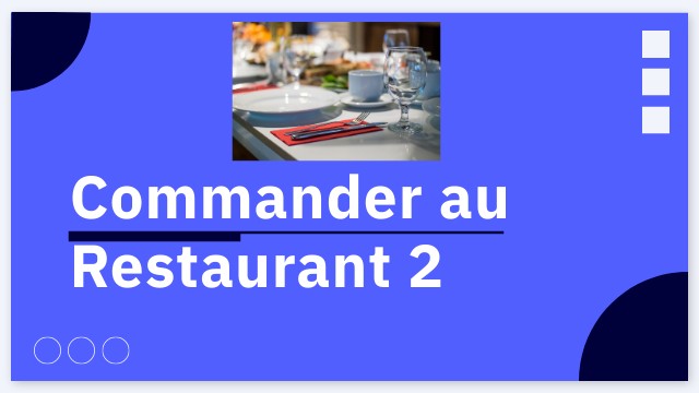 Commande au restaurant 2 | Genially