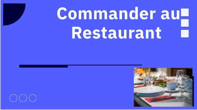 commander au restaurant 1