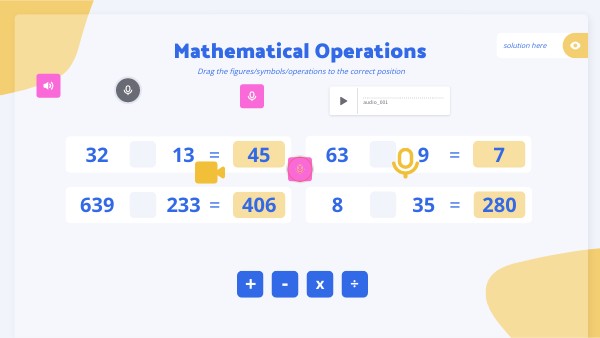 MATHEMATICAL OPERATIONS | Genially
