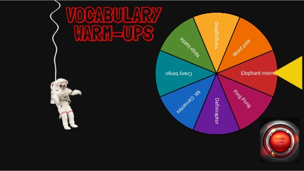 Vocabulary warm-up games | Genially