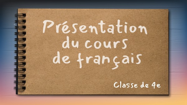 Diaporama rentrée 4E