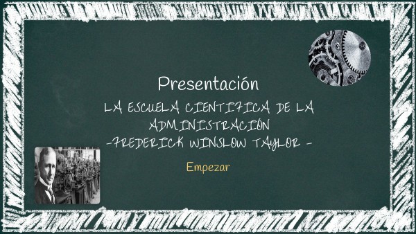 Exposición sobre Frederick Taylor y la Escuela Científica | Genially