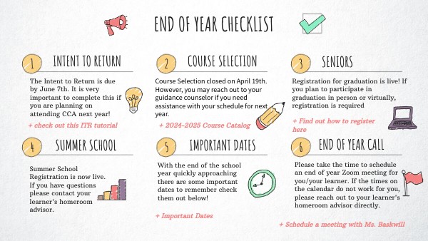 End of Year Checklist