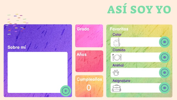 TARJETA ASÍ SOY YO