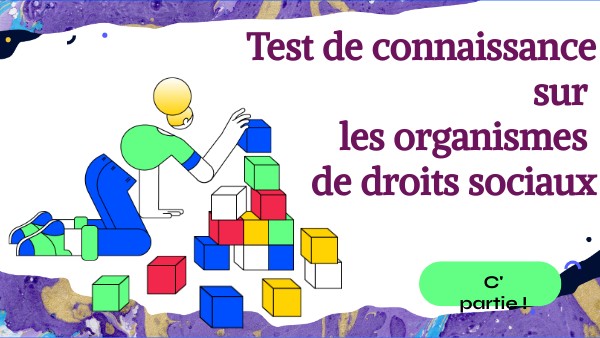 QUIZ ORGANISMES DE DROITS SOCIAUX | Genially