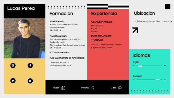 CV Lucas Perea | Genially