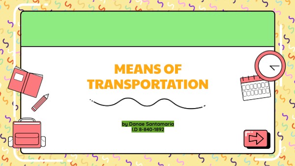 means of transportation | Genially