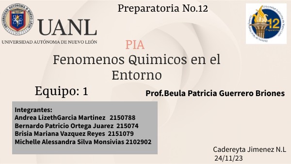 PIA queimica | Genially