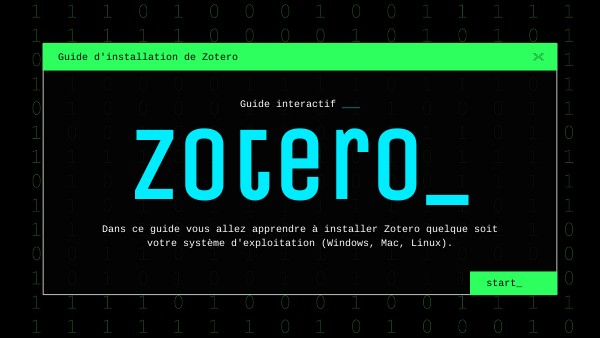 Installation de Zotero