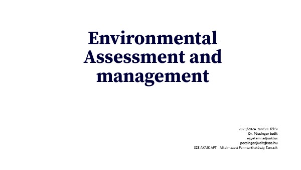 Environmental Assessment and management | Genially
