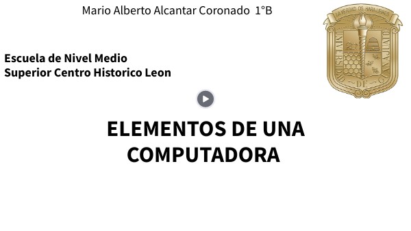 Elementos de una computadora | Genially