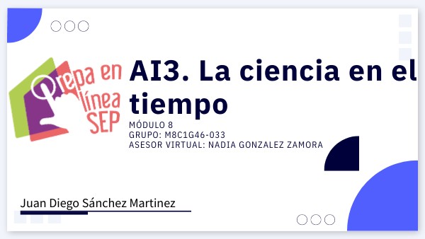 AI3. La ciencia en el tiempo | Genially