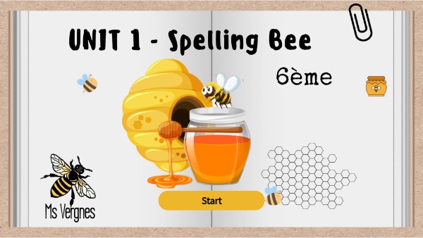 UNIT 1 - Spelling Bee | Genially