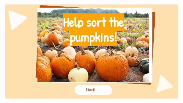 Sort the Pumpkins | Genially