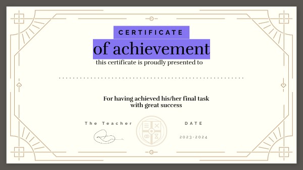 CLASSIC CERTIFICATE | Genially