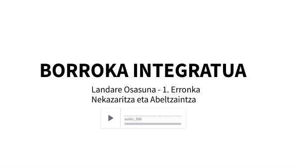 BORROKA INTEGRATUA