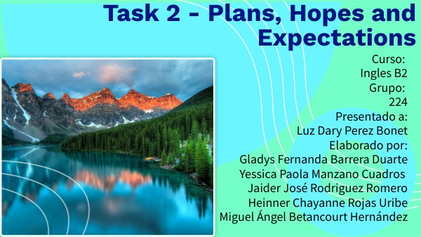 Task 2 - Plans, Hopes and Expectations | Genially