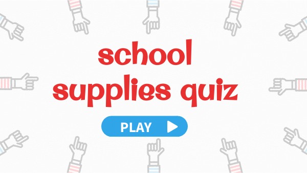 school supplies quiz
