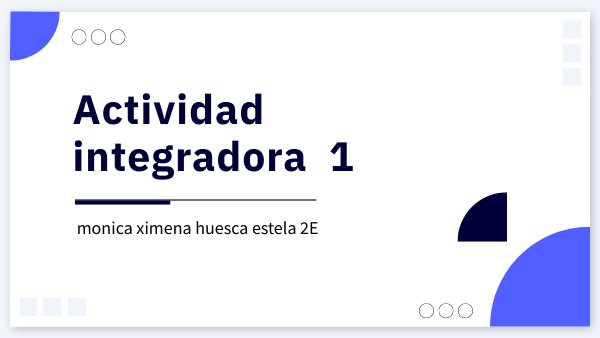 Actividad integradora 1 | Genially