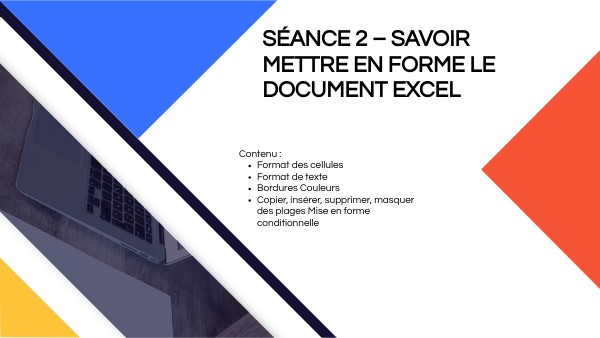 Séance 2 Excel | Genially