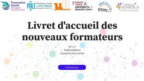 Livret d'accueil des formateurs UE 1.2 | Genially