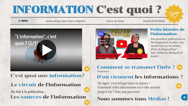 Parcours Information | Genially