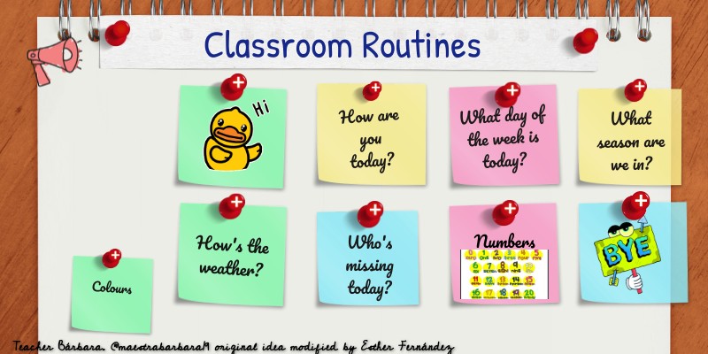 Classroom routines for sharing | Genially
