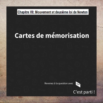 Chapitre VII: Mouvement et deuxième loi de Newton