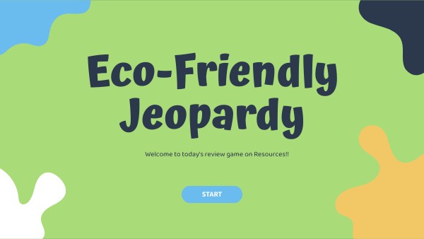 Resources reviewJEOPARDY GAME | Genially