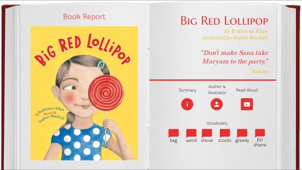 Big Red Lollipop Book Project | Genially