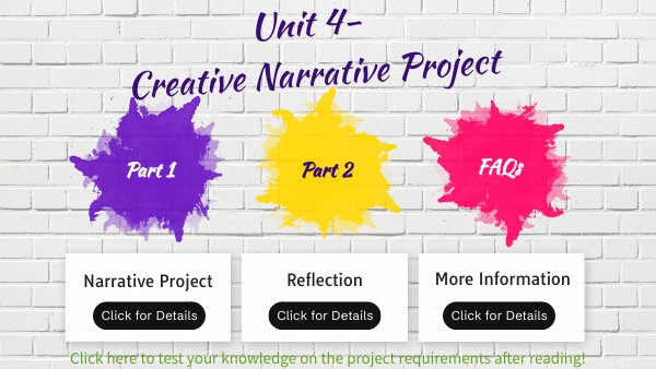 KG -- Unit 4 Creative Narrative Project | Genially
