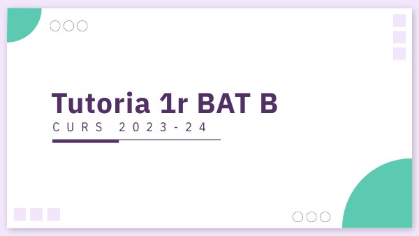 TUTORIA 1R BAT B | Genially