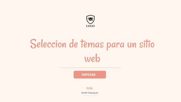 Selección de tema para un sitio web | Genially