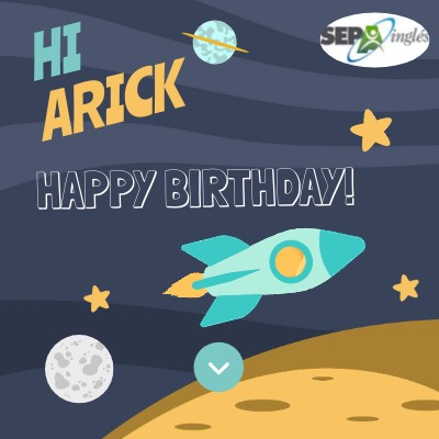 TARJETA INTERACTIVA CUMPLEAÑOS ESPACIAL