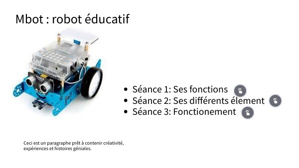 Analyse du robot Mbot | Genially